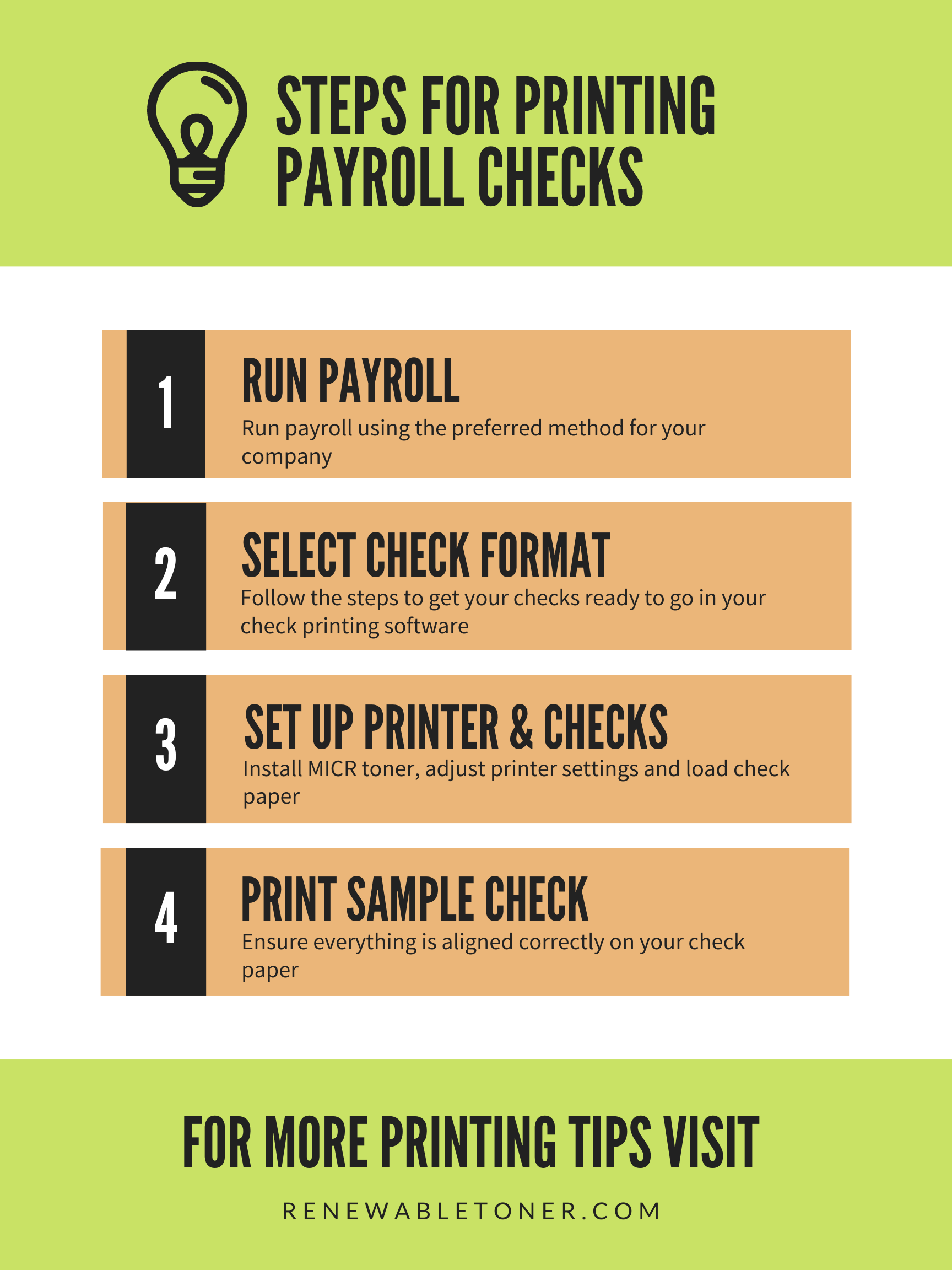 How To Print Payroll Checks In 4 Simple Steps Renewable Toner